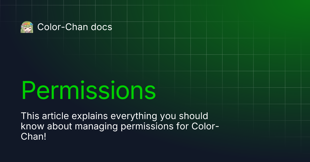 Permissions | Color-Chan docs