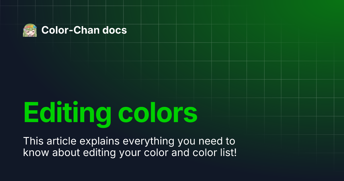 Editing colors | Color-Chan docs